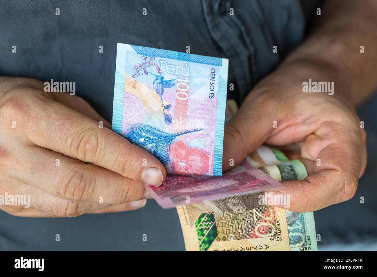 Peruvian sol banknotes hi-res stock photography and images - Alamy