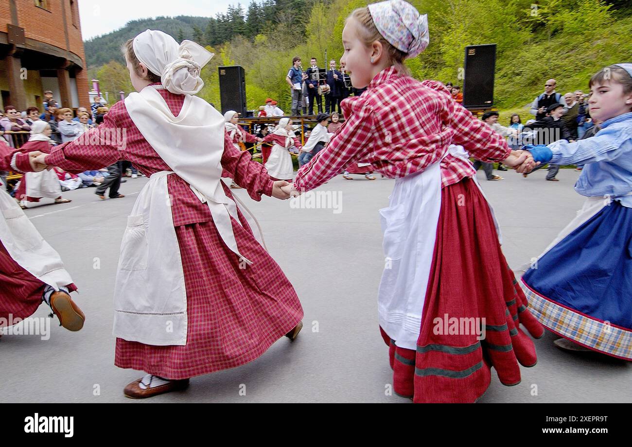 Basque folklore. Fiestas de la Cruz. Legazpi. Gipuzcoa. Basque Country ...