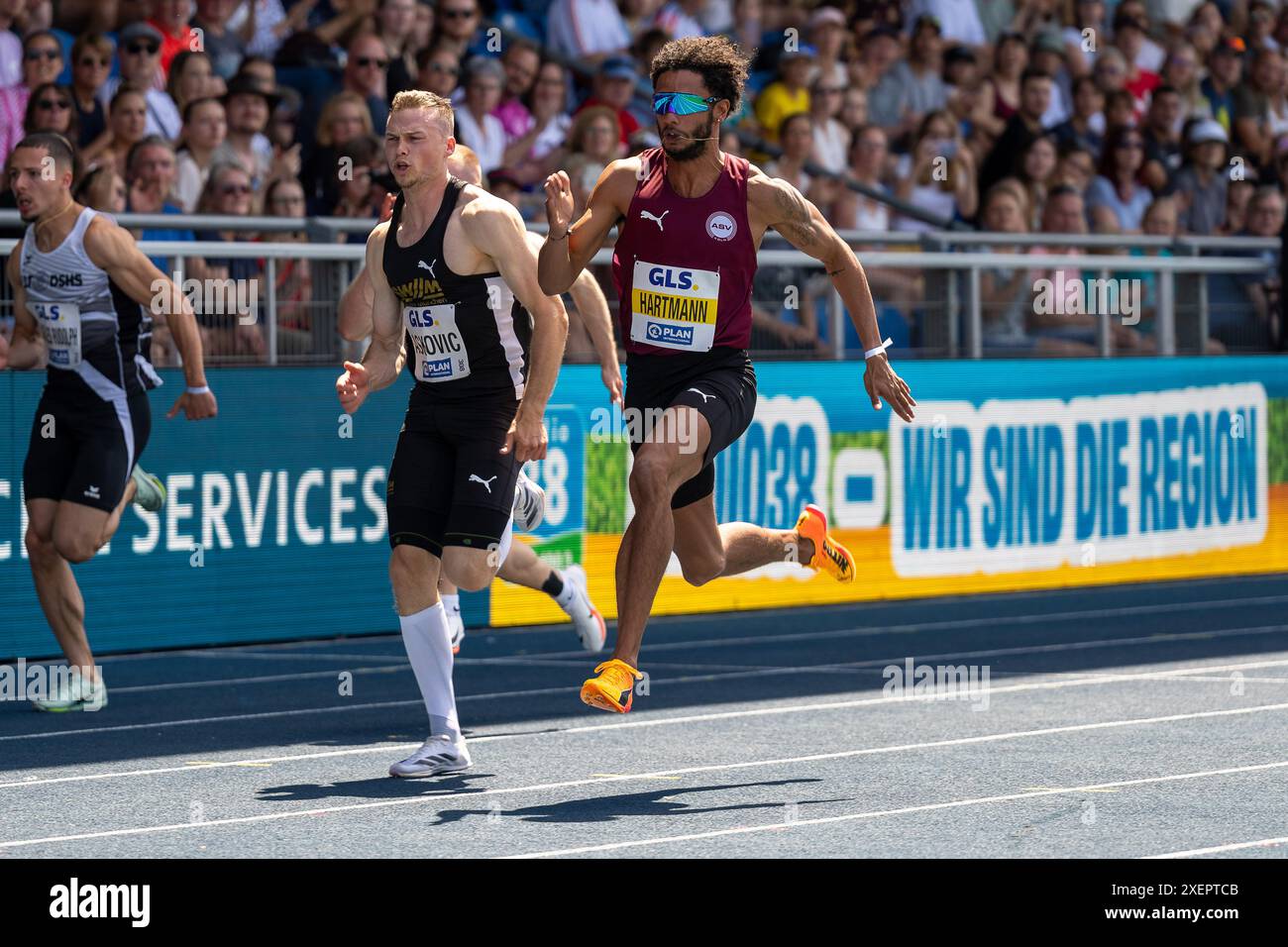 Joshua Hartmann(ASV Koeln e.V., #664), 100m Maenner, GER ...
