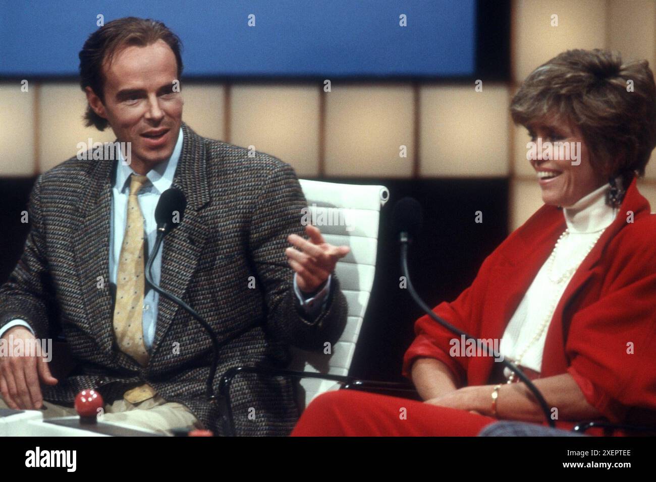 Jan Niklas und Jane Fonda 02/87 ru Jan Niklas mit Jane Fonda bei Wetten ...