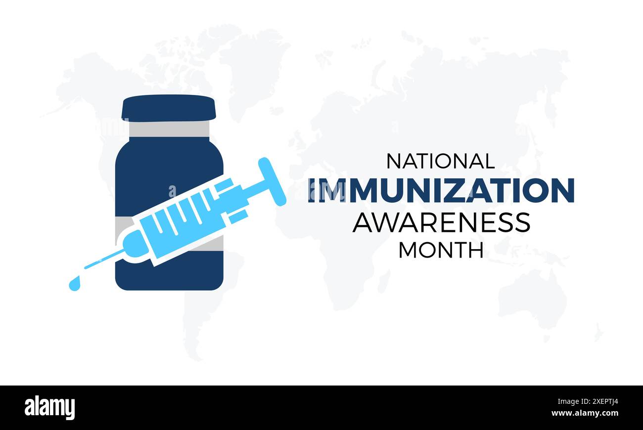 National immunization awareness month vector concept for banner, poster ...