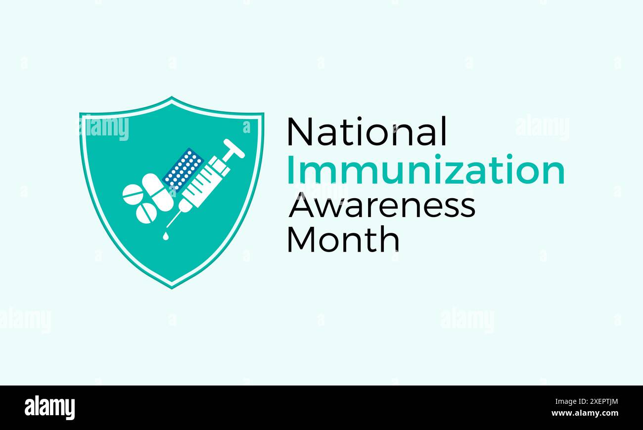 National immunization awareness month vector concept for banner, poster ...