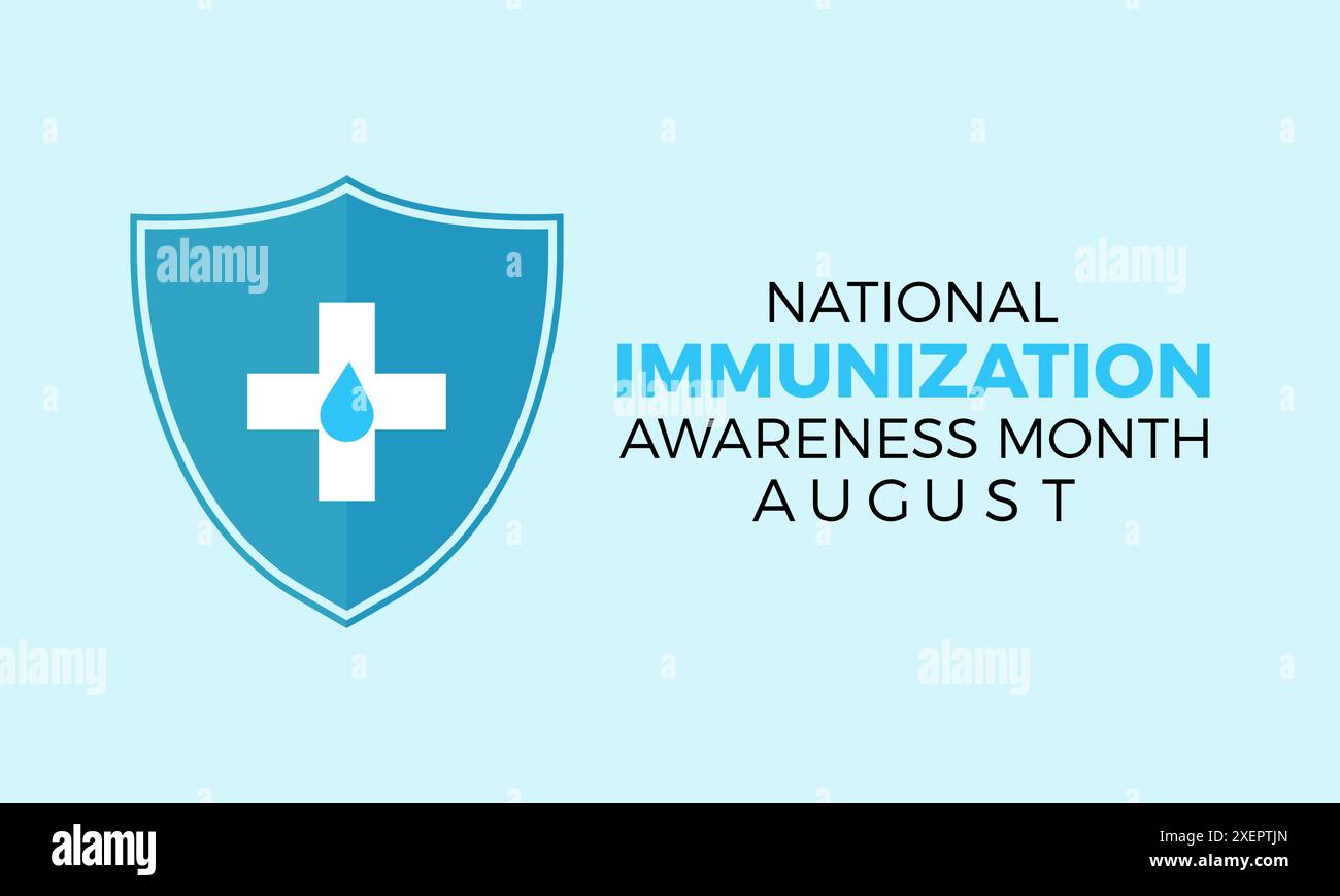 National immunization awareness month vector concept for banner, poster ...