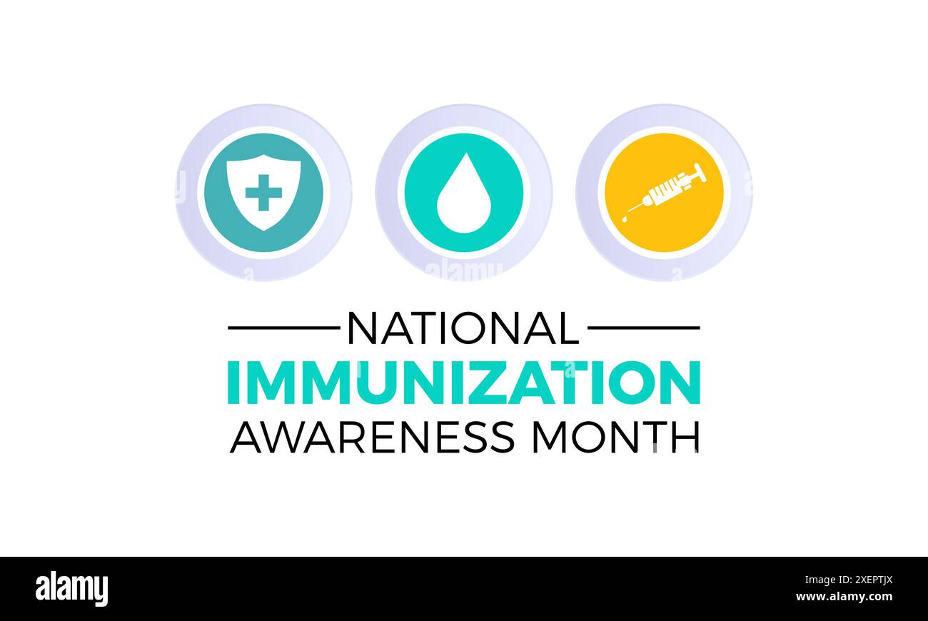 National immunization awareness month vector concept for banner, poster ...