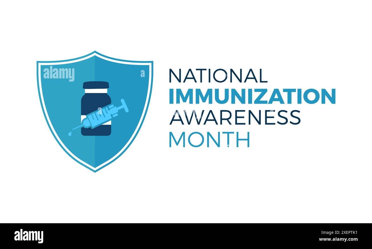 National immunization awareness month vector concept for banner, poster ...