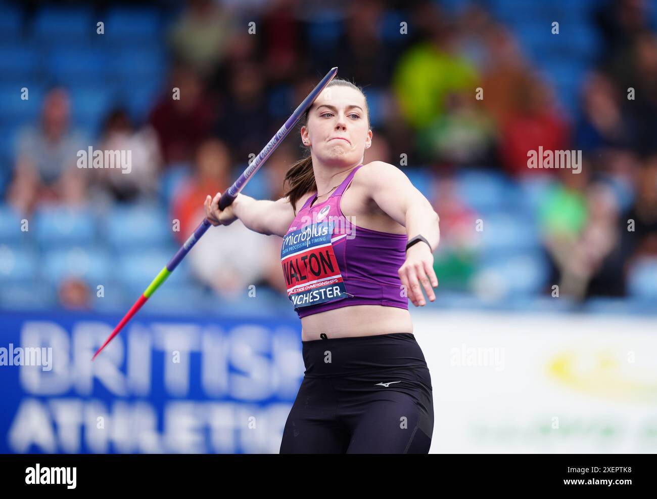 Bekah Walton in action during the Women's Javelin during day one of the ...