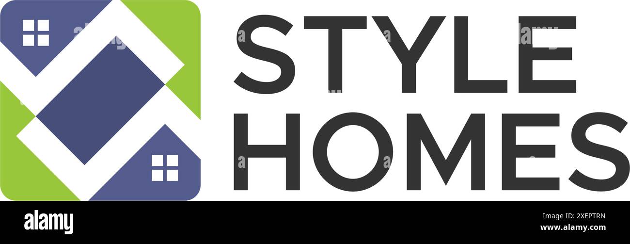 Modern colorful STYLE HOMES house logo design Stock Vector Image & Art ...