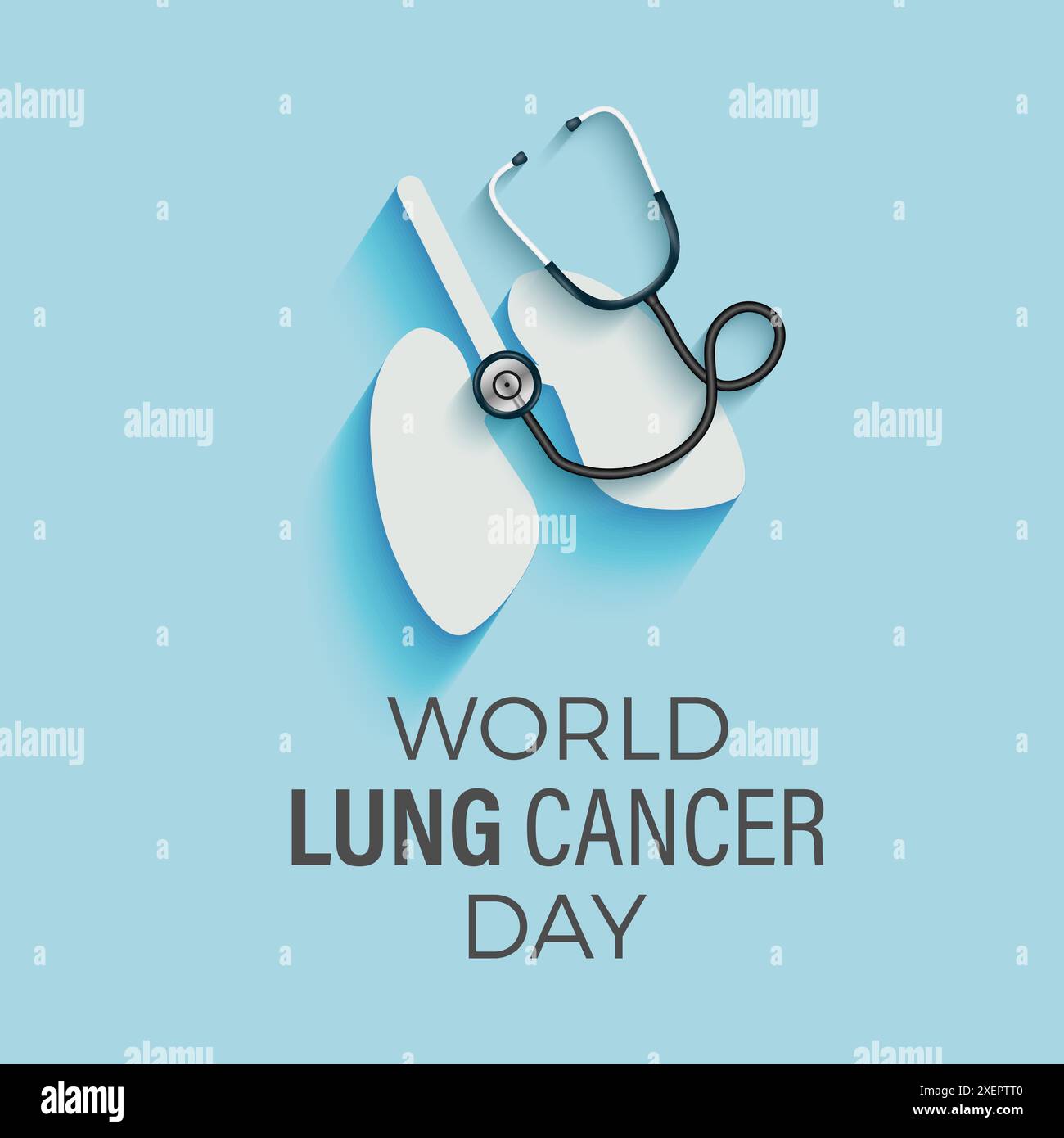 World lung cancer day vector concept for banner, poster, background ...