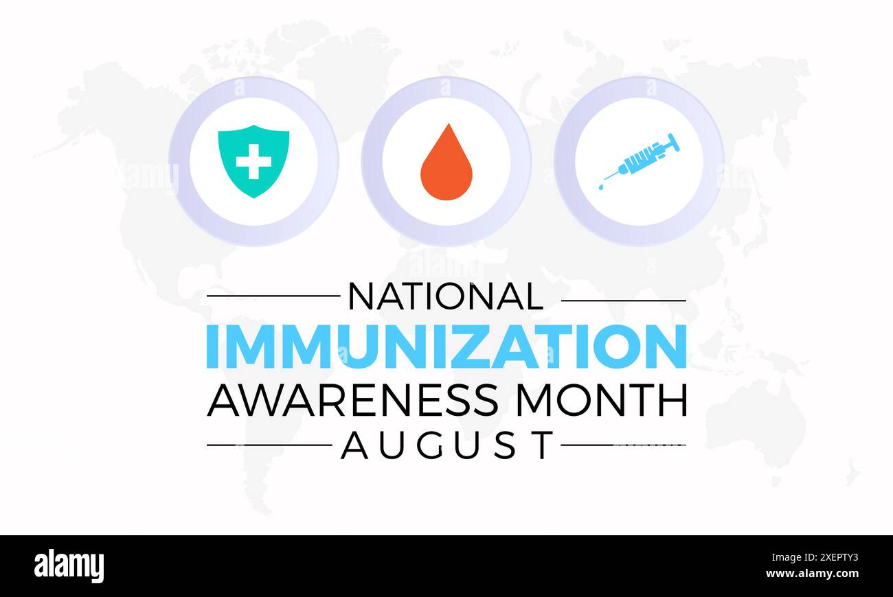 National immunization awareness month vector concept for banner, poster ...
