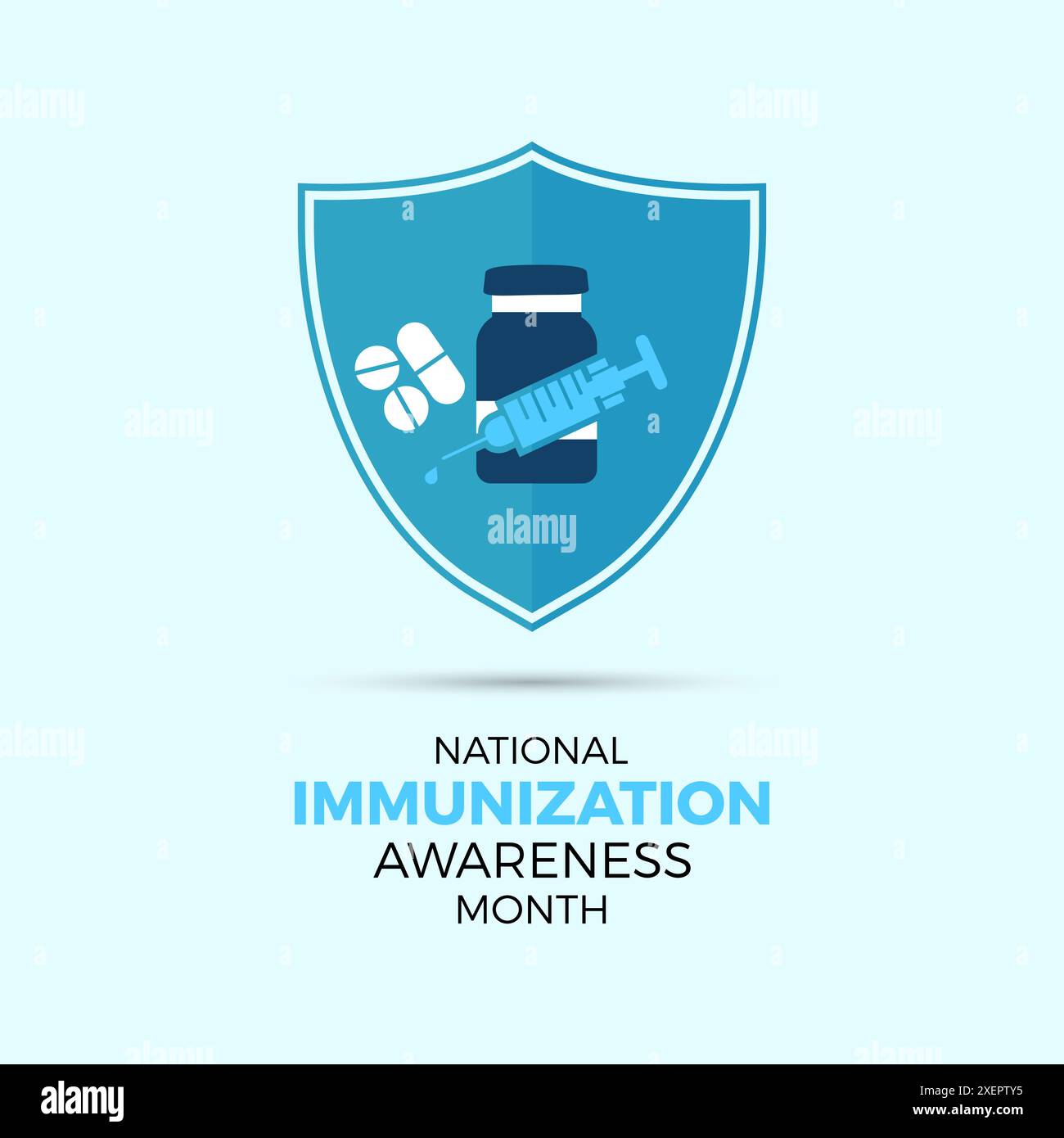 National immunization awareness month vector concept for banner, poster ...