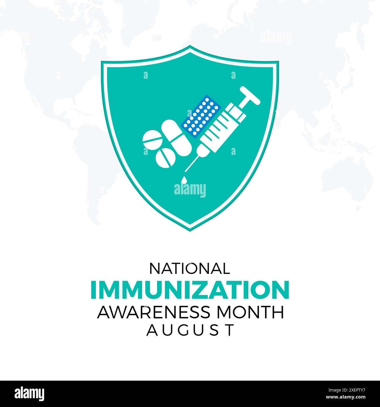 National immunization awareness month vector concept for banner, poster ...