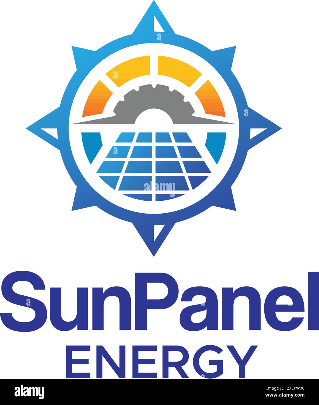 Solar energy power plant aerial Stock Vector Images - Alamy