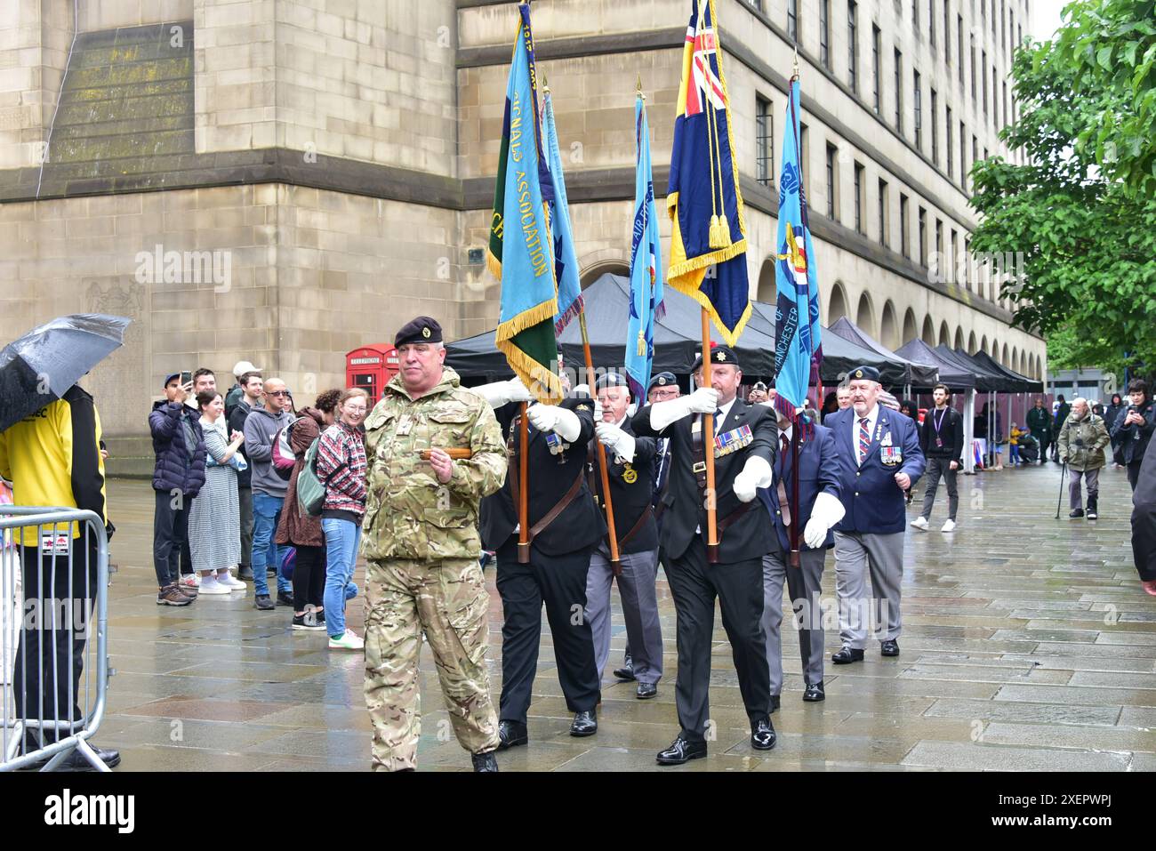 Manchester, UK, 29th June, 2024. Armed Forces Day 2024 commemoration ...