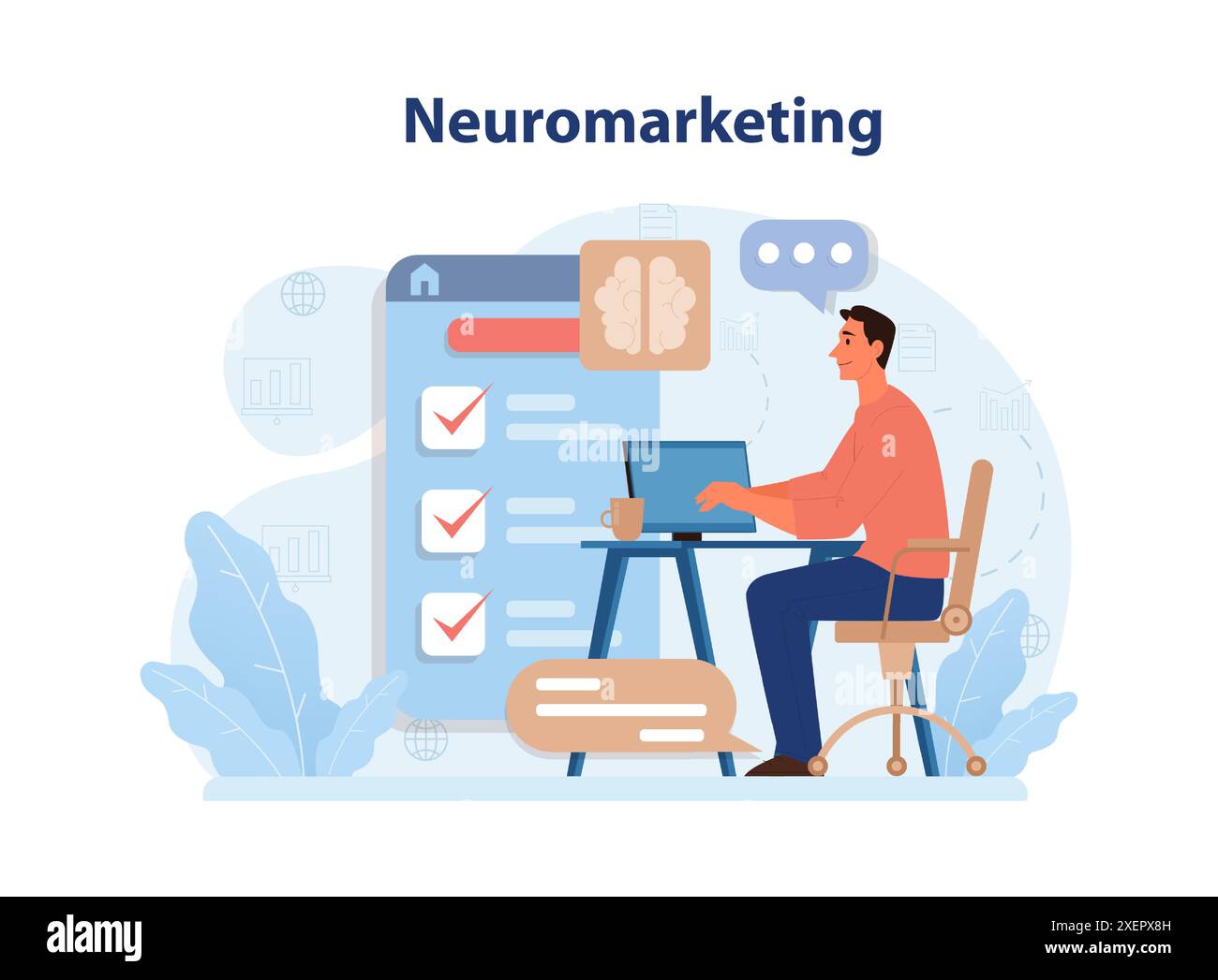 Neuromarketing. Marketing campaign based on customer behavior, targeted ...