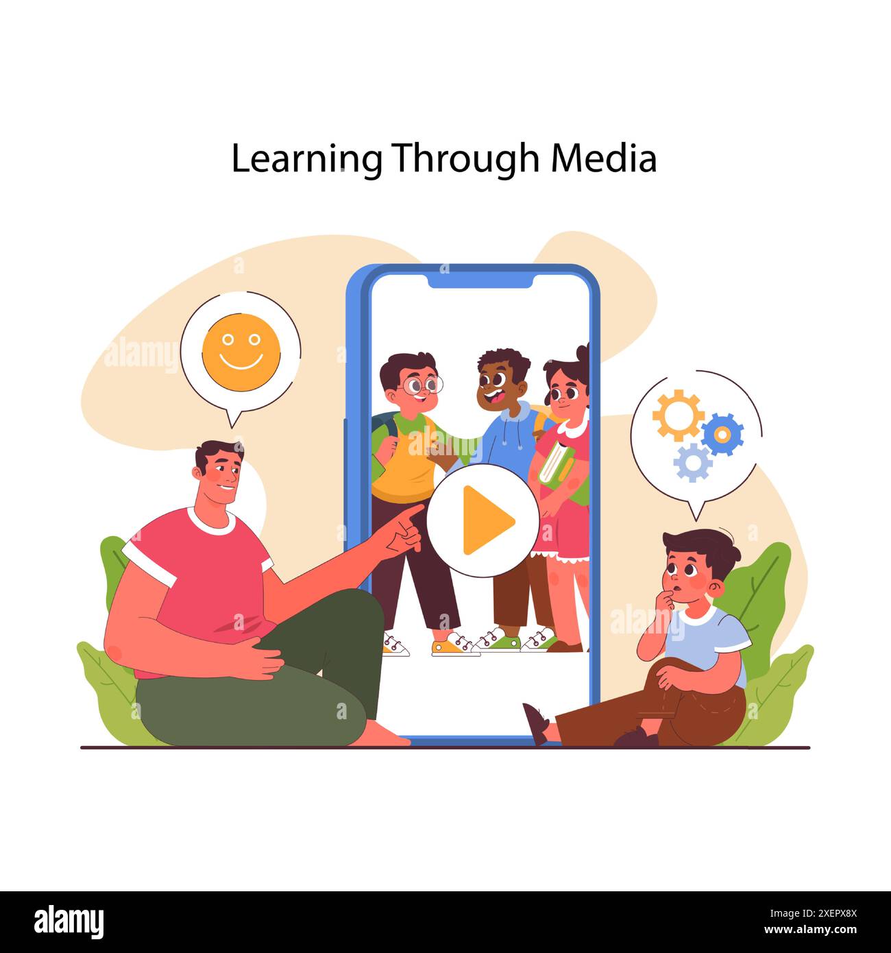 Child socialization skill development. Dad teaching his little son to ...