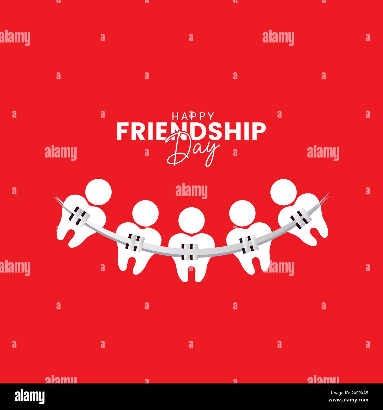 International Friendship Day creative advertising concept for dental ...