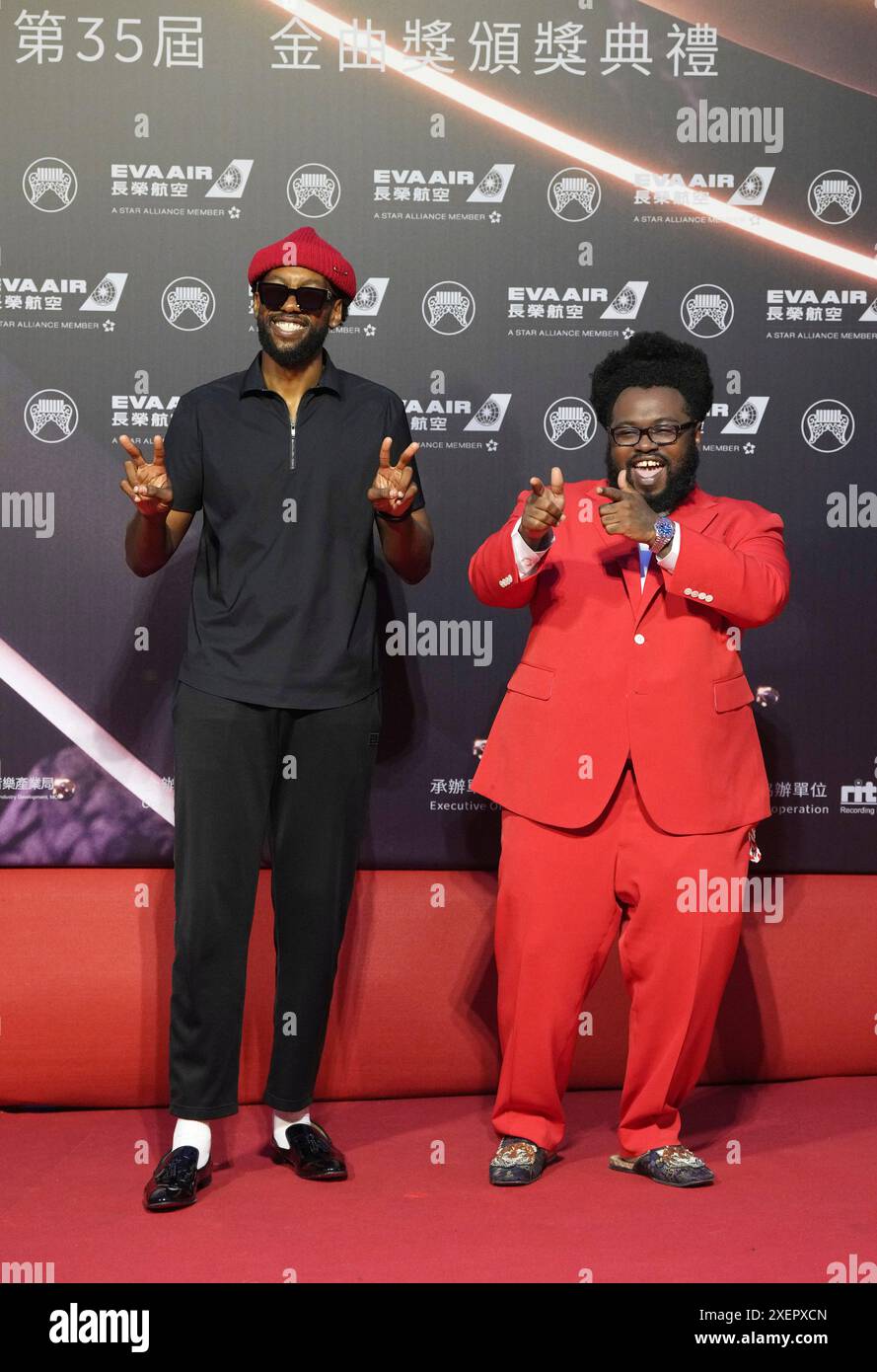 U.S. songwriter Ant Clemons, left, and singer James Fauntleroy pose for ...