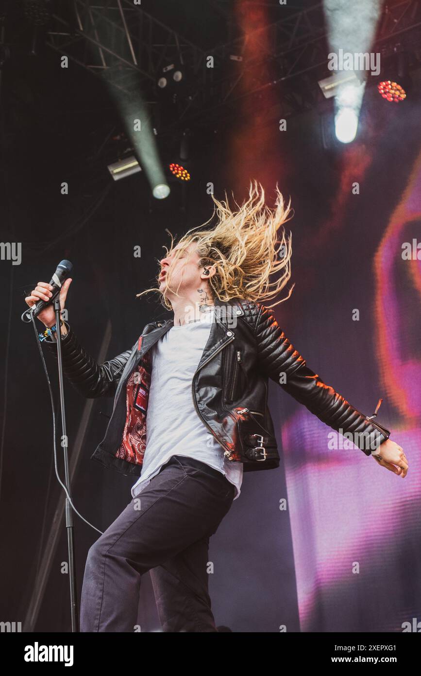 The american band Underoath performed ad Danish Copenhell festival 2024 ...