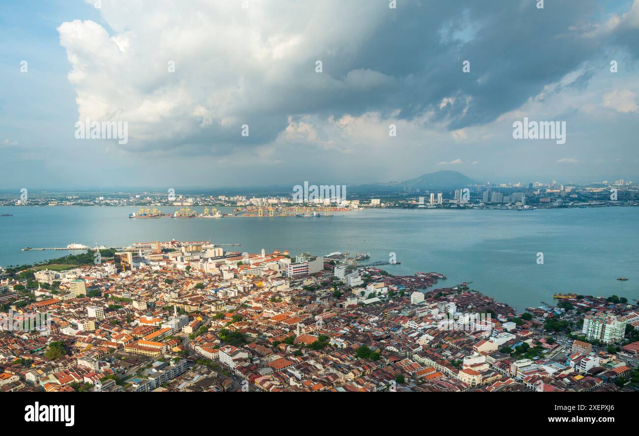 Stunning views of the city and Malacca Strait,from the rooftop of ...