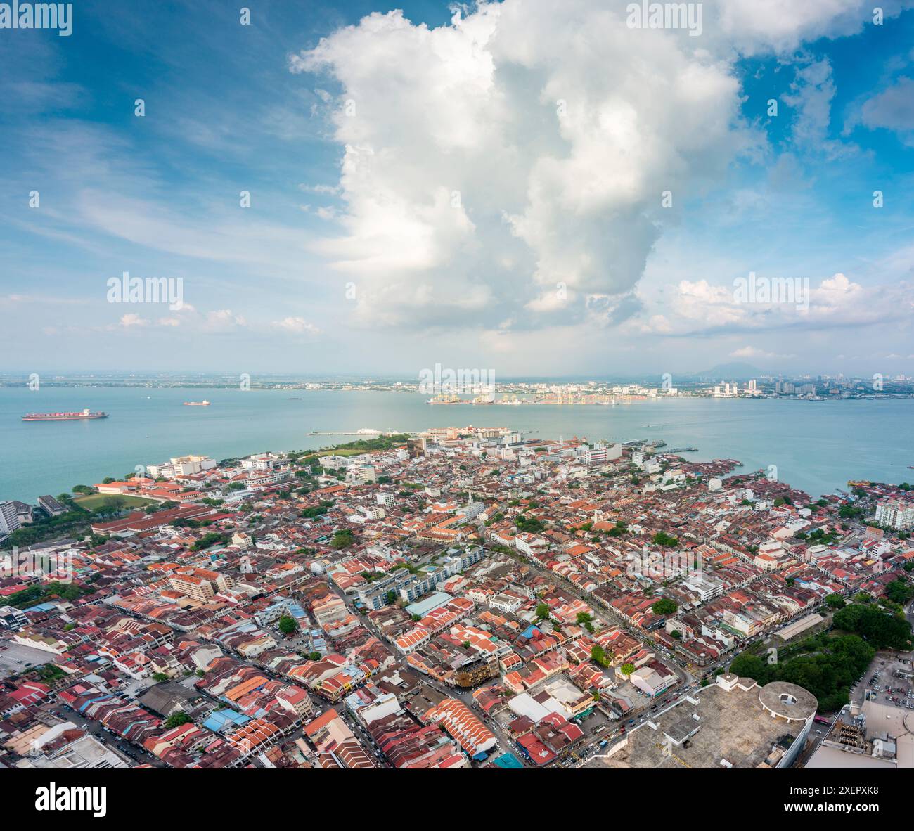 Stunning views of the city and Malacca Strait,from the rooftop of ...