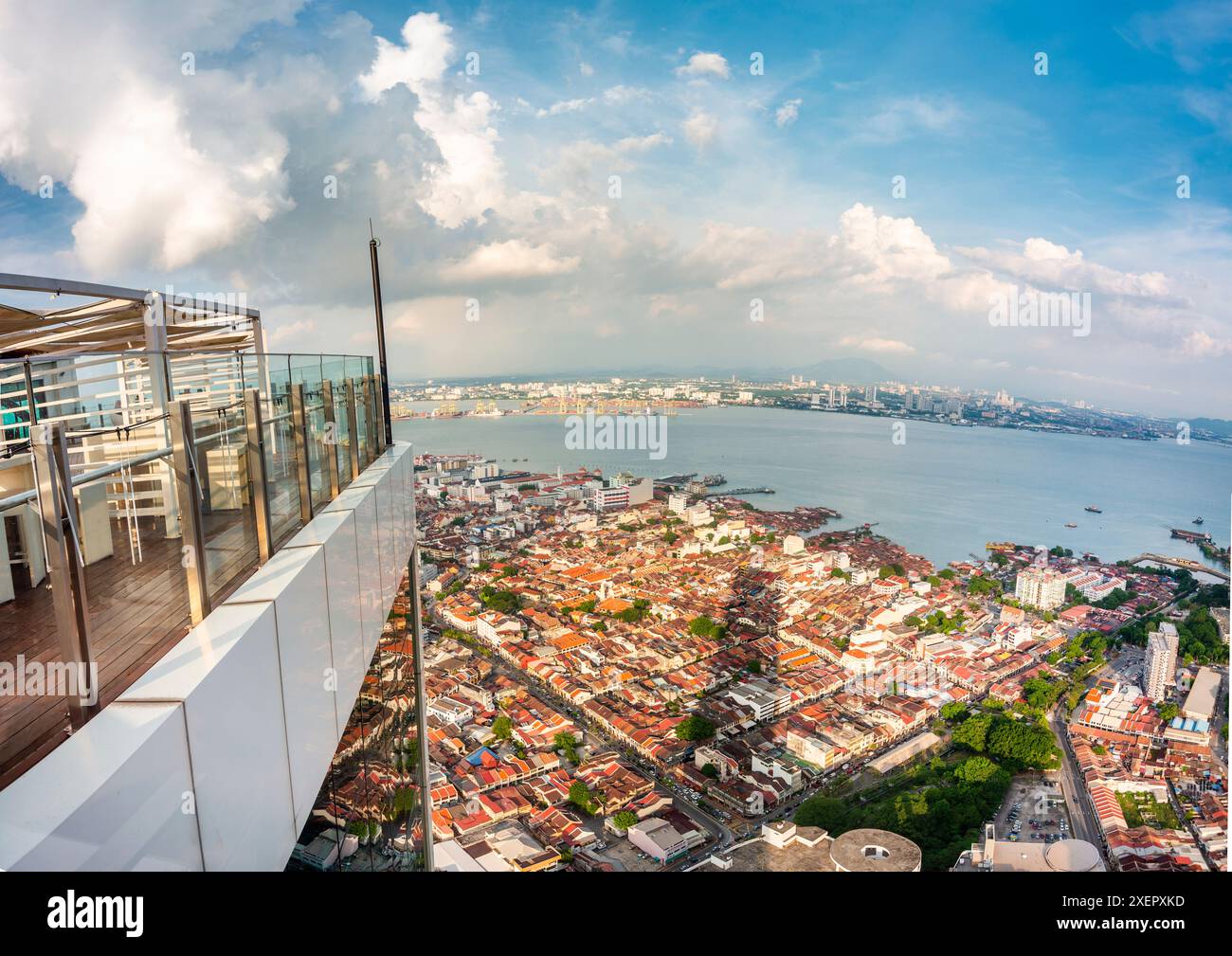Stunning views of the city and Malacca Strait,from the rooftop of ...