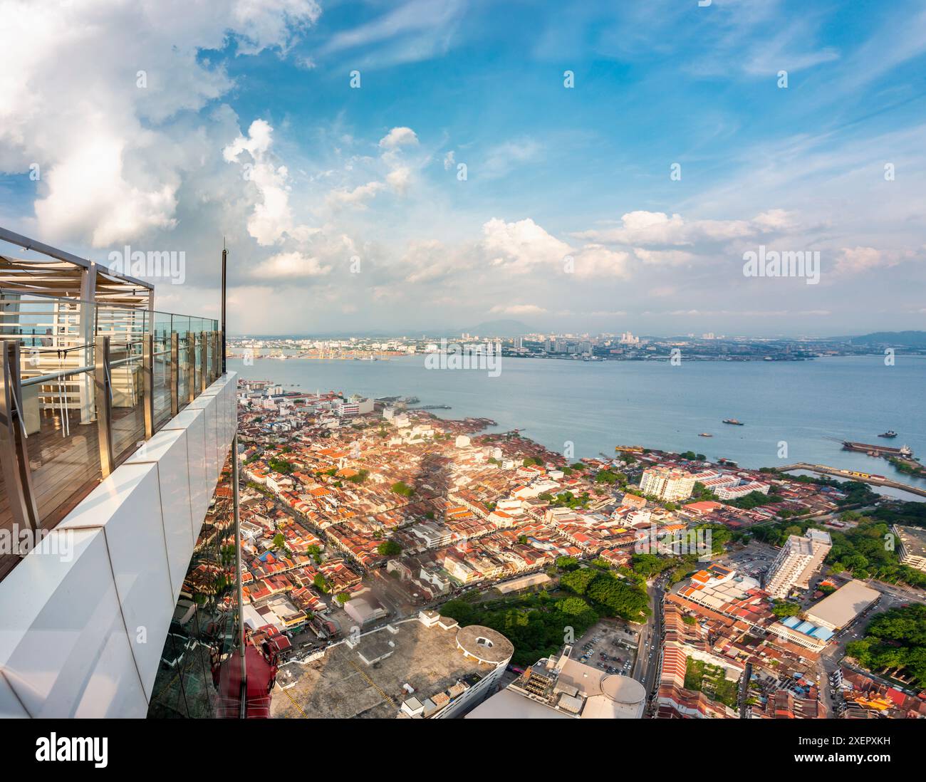 Stunning views of the city and Malacca Strait,from the rooftop of ...
