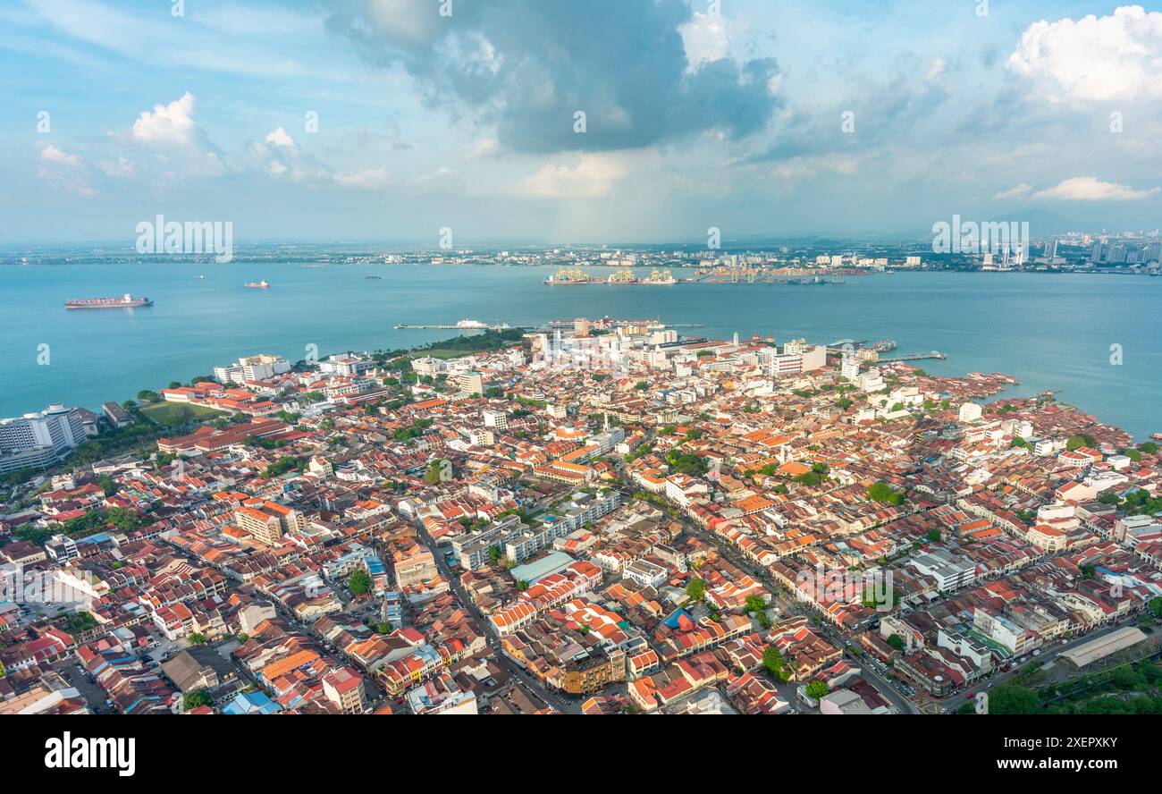 Stunning views of the city and Malacca Strait,from the rooftop of ...