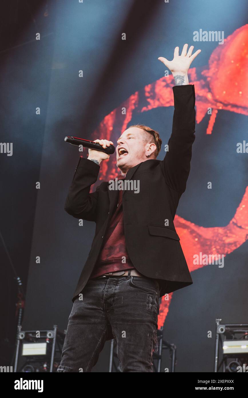 The american singer Corey Taylor performed at Danish Copenhell festival ...