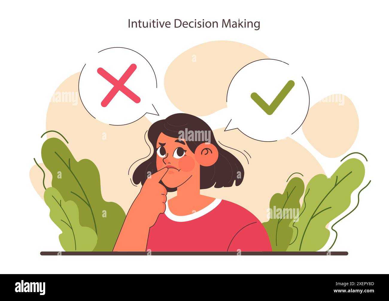 Decision-making. Strategic thinking, brainstorming and solution research. Multiple options ...