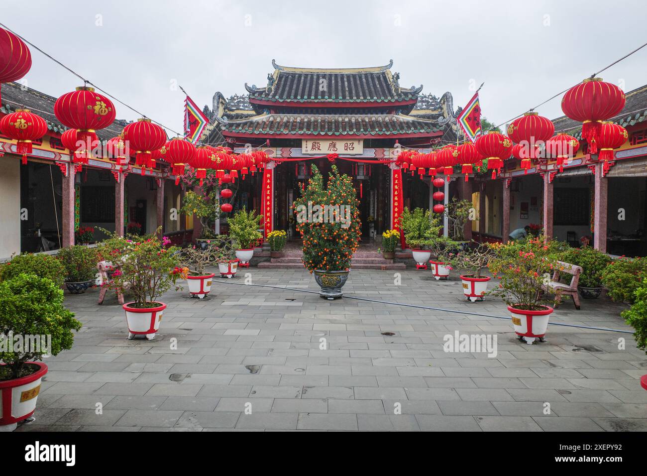 oi An, Vietnam - 8 Feb, 2024: Interior of the Quan Cong Temple. Hoi An ...