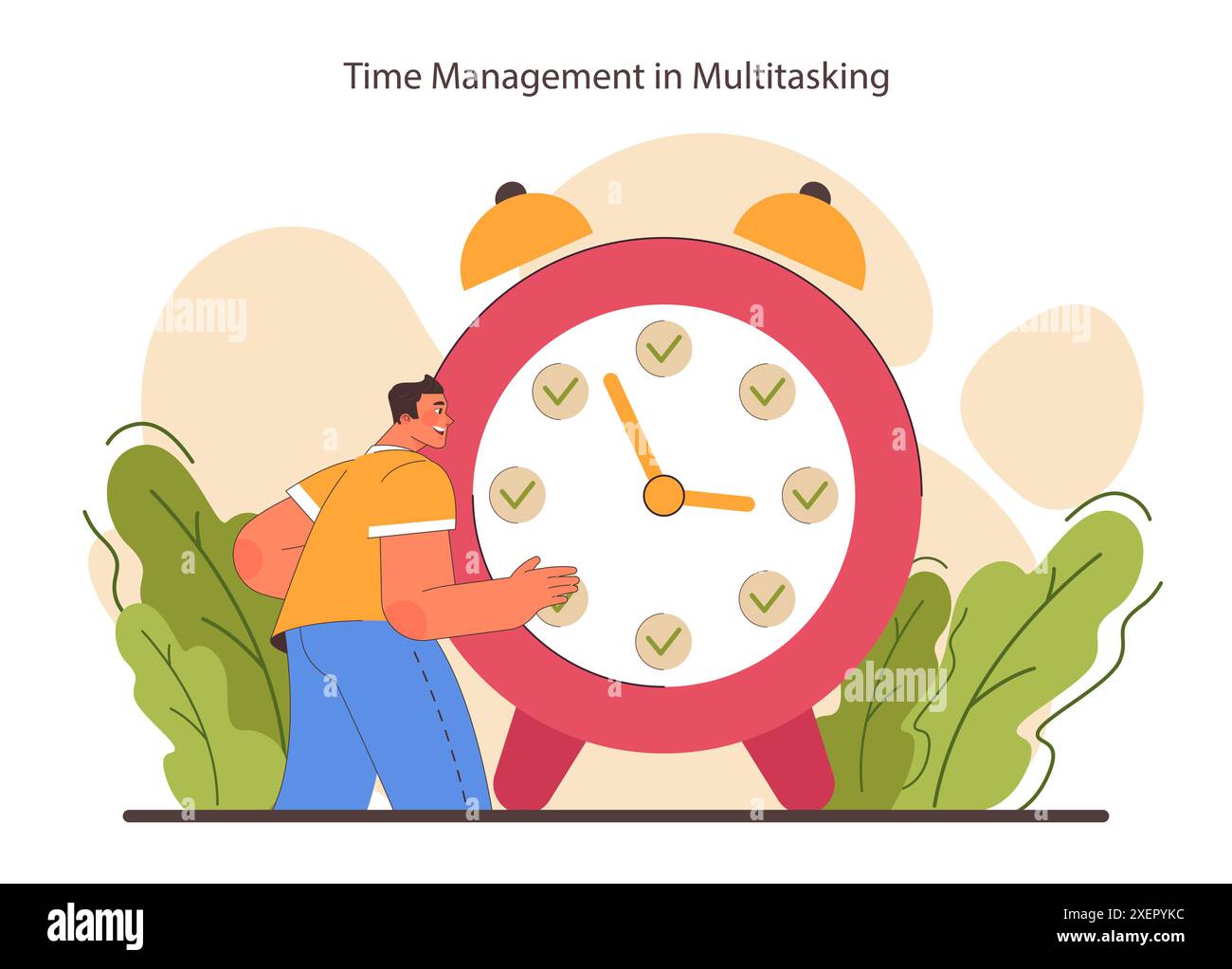 Multitasking. Effective and competent office worker time and task ...
