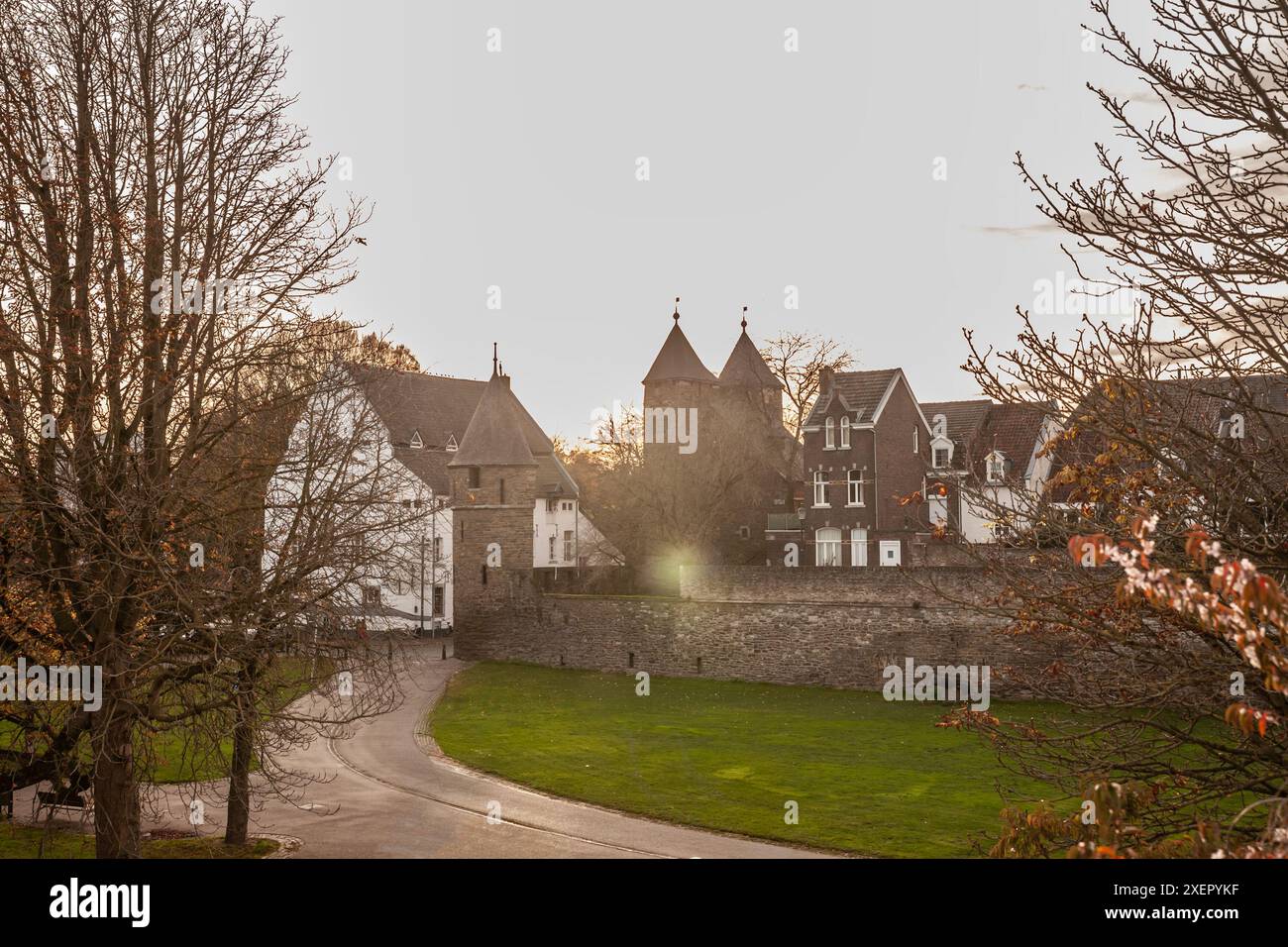 Picture of the city wall of maastricht. The first city wall of ...