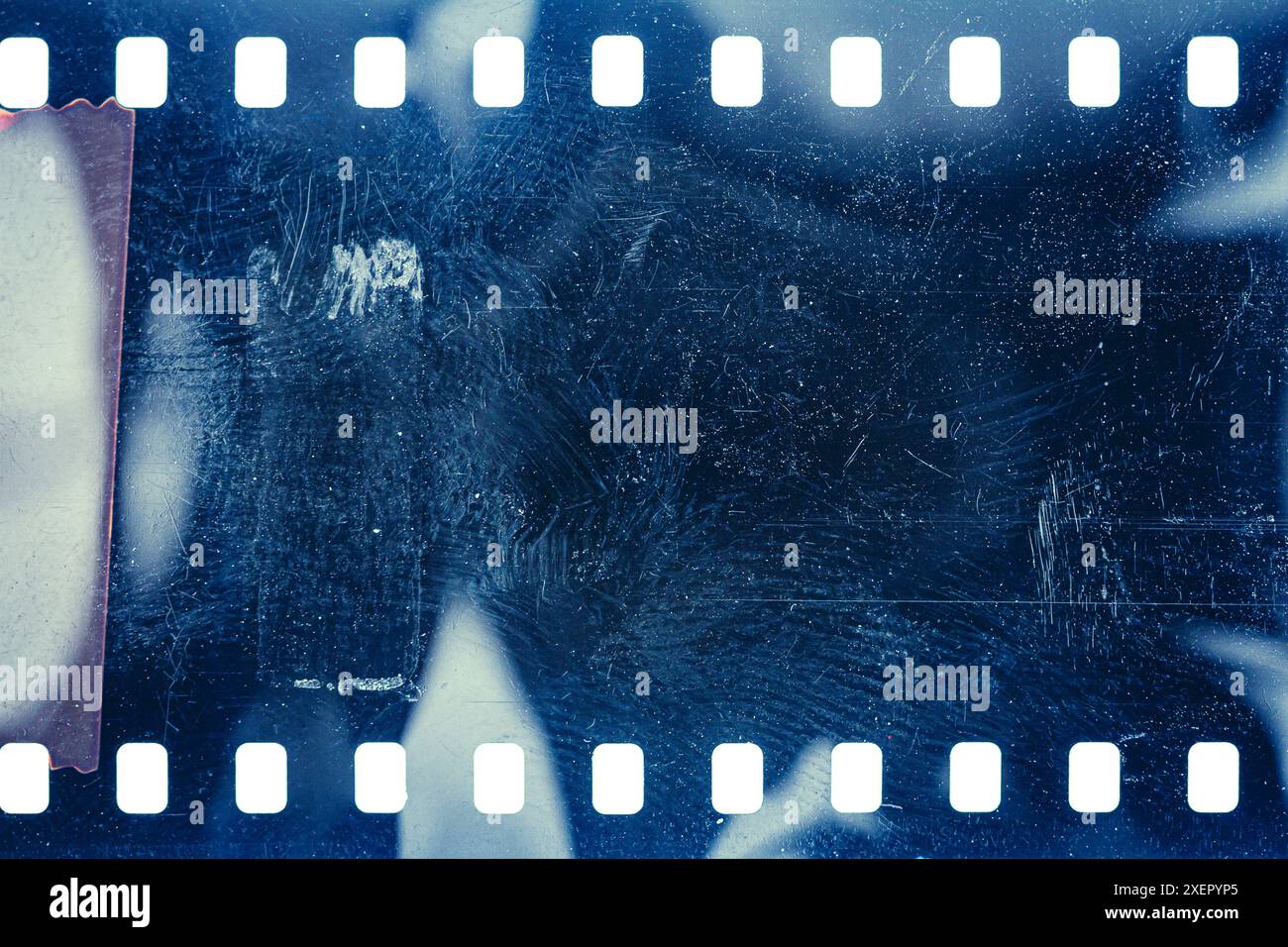 Dusty and grungy 35mm film texture or surface. Perforated scratched ...