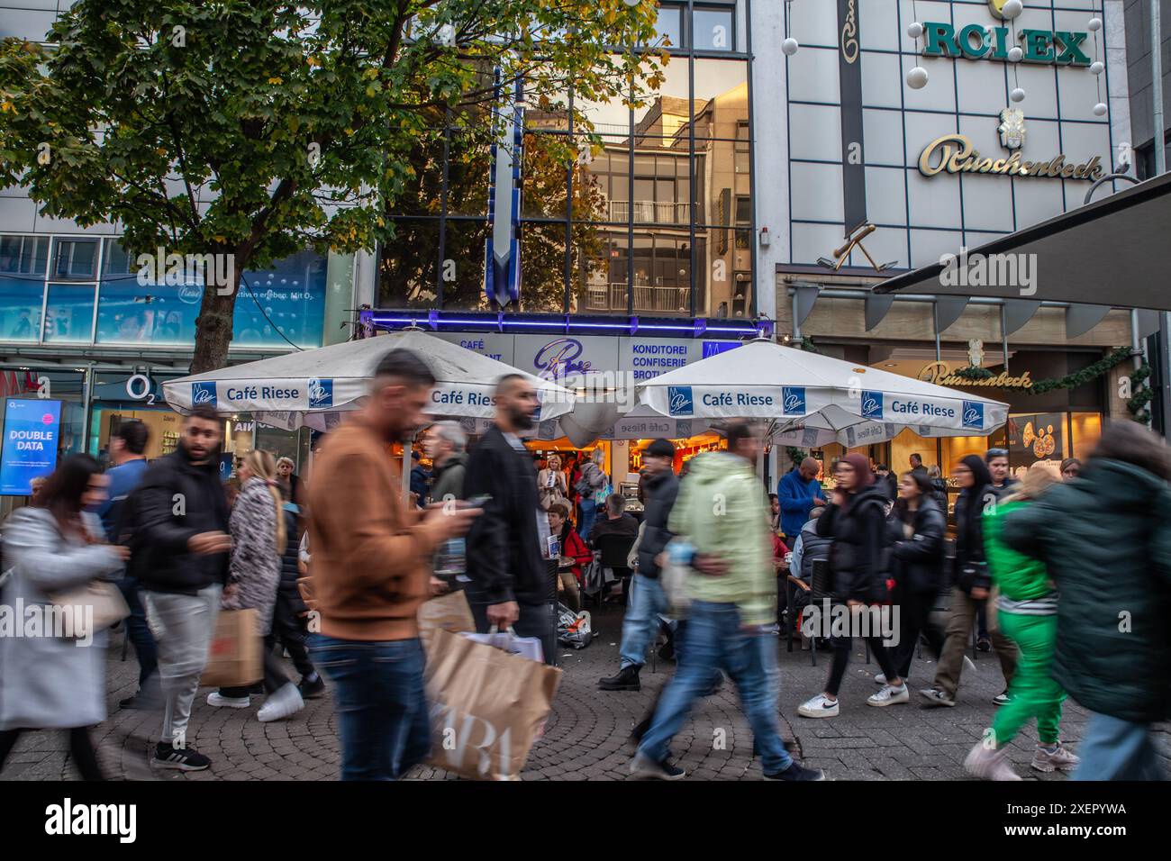 Picture of Schildergassewith stores and shops on a saturday afternoon ...