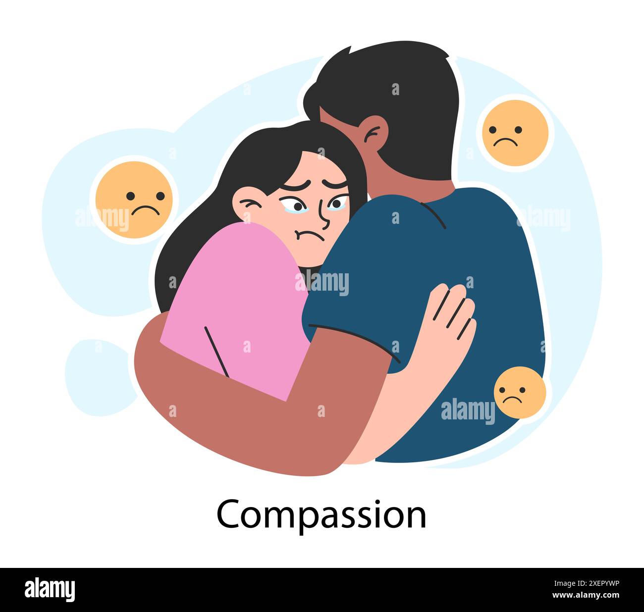 Empathy. Deep understanding of emotions, sympathy and compassion ...