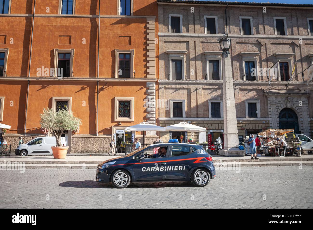 Picture of a carabinieri police car patrolling in rome center ...