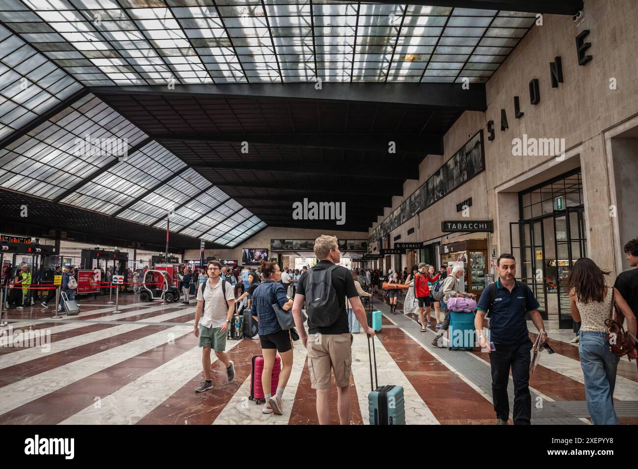 Picture of passengers waiting for their trains in florence santa maria ...