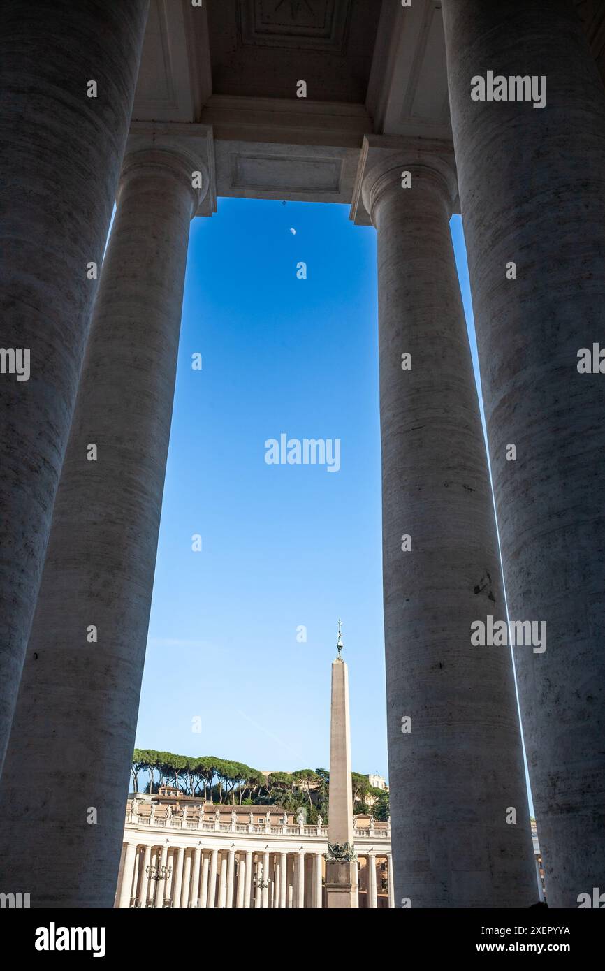 Picture of the Saint Peter Square obelisk, or Vatican obelisk, seen ...