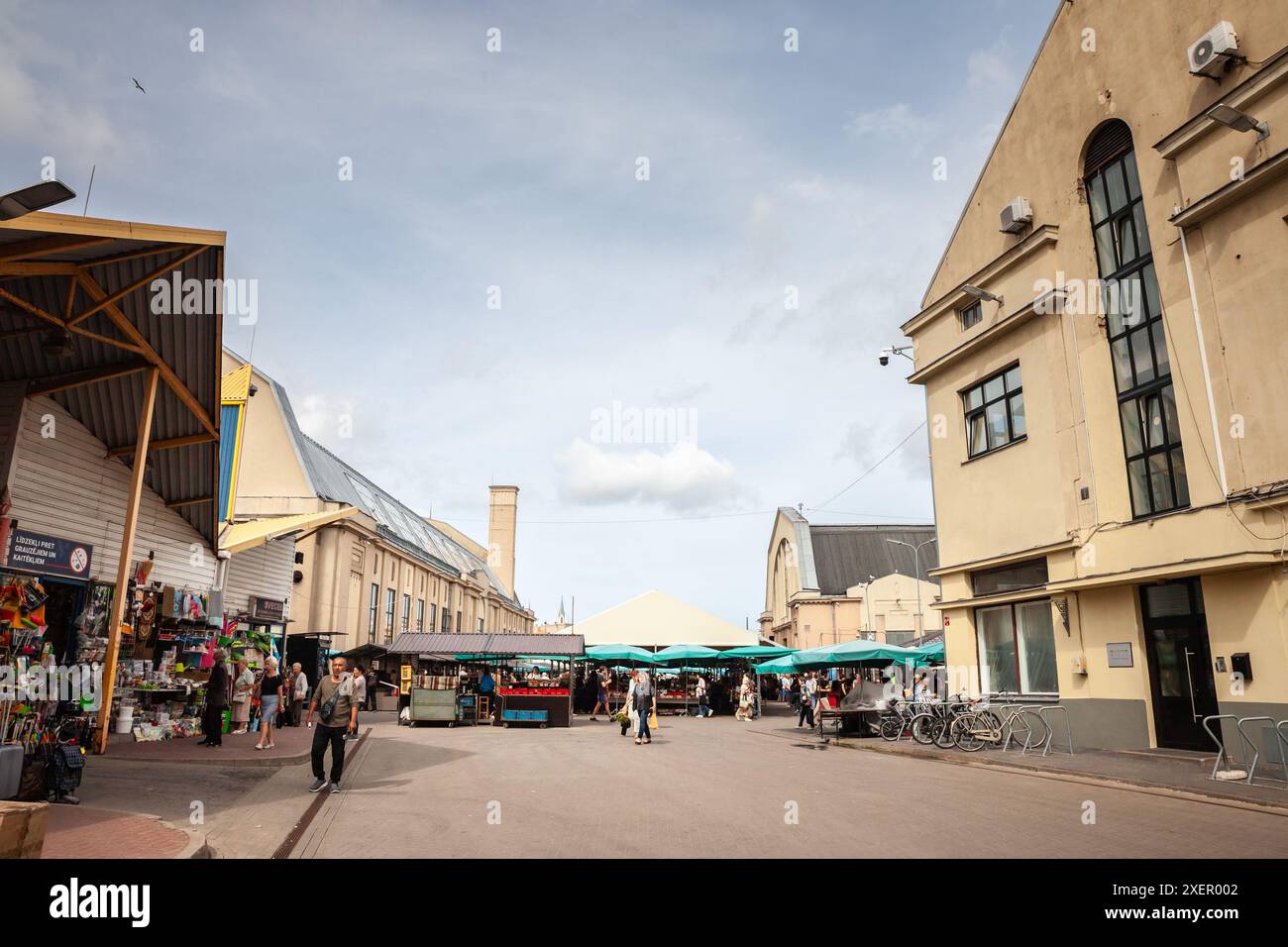 Picture of the exterior of the Riga Central Market. Riga Central Market ...