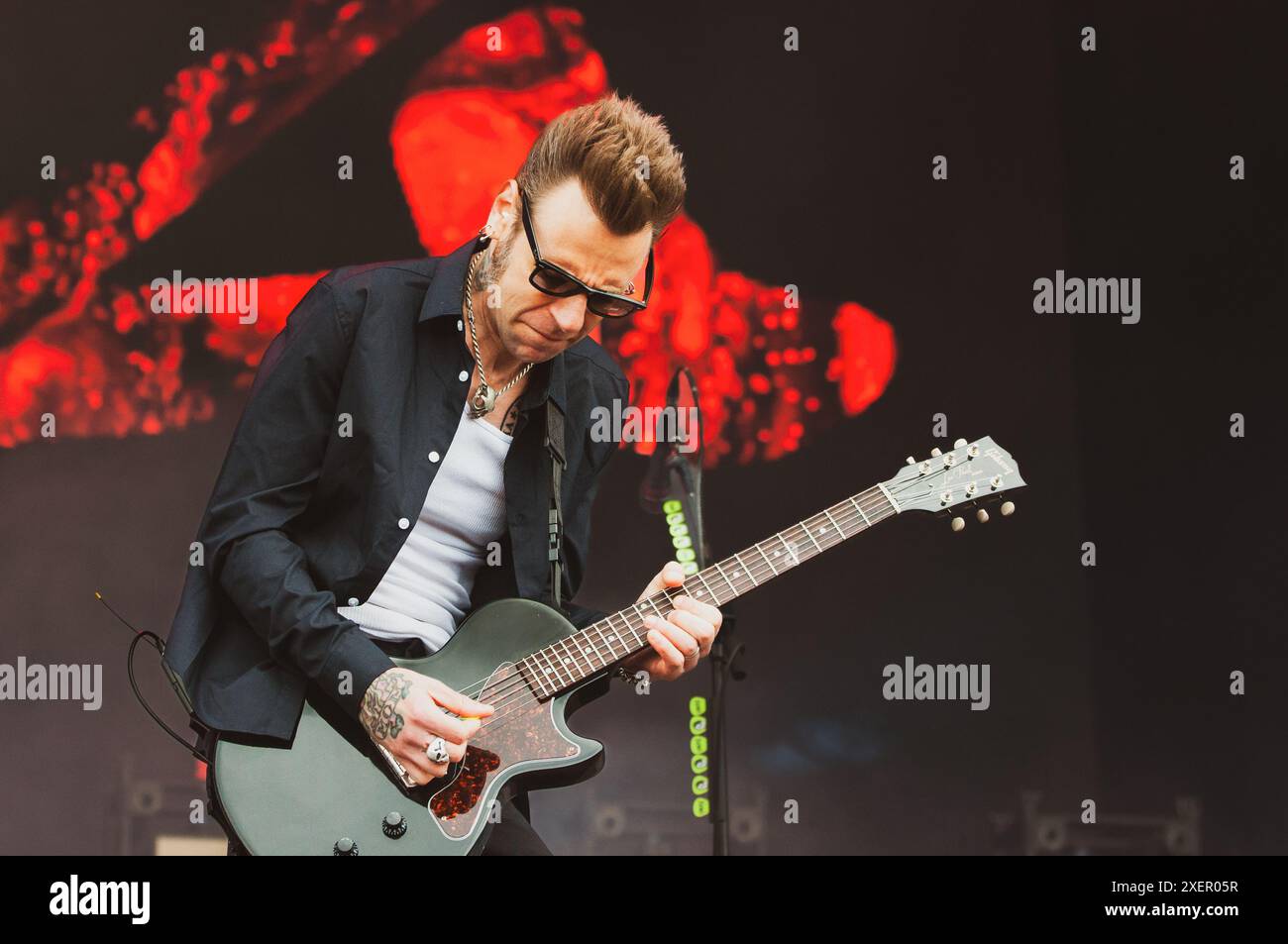 The american singer Corey Taylor performed at Danish Copenhell festival ...
