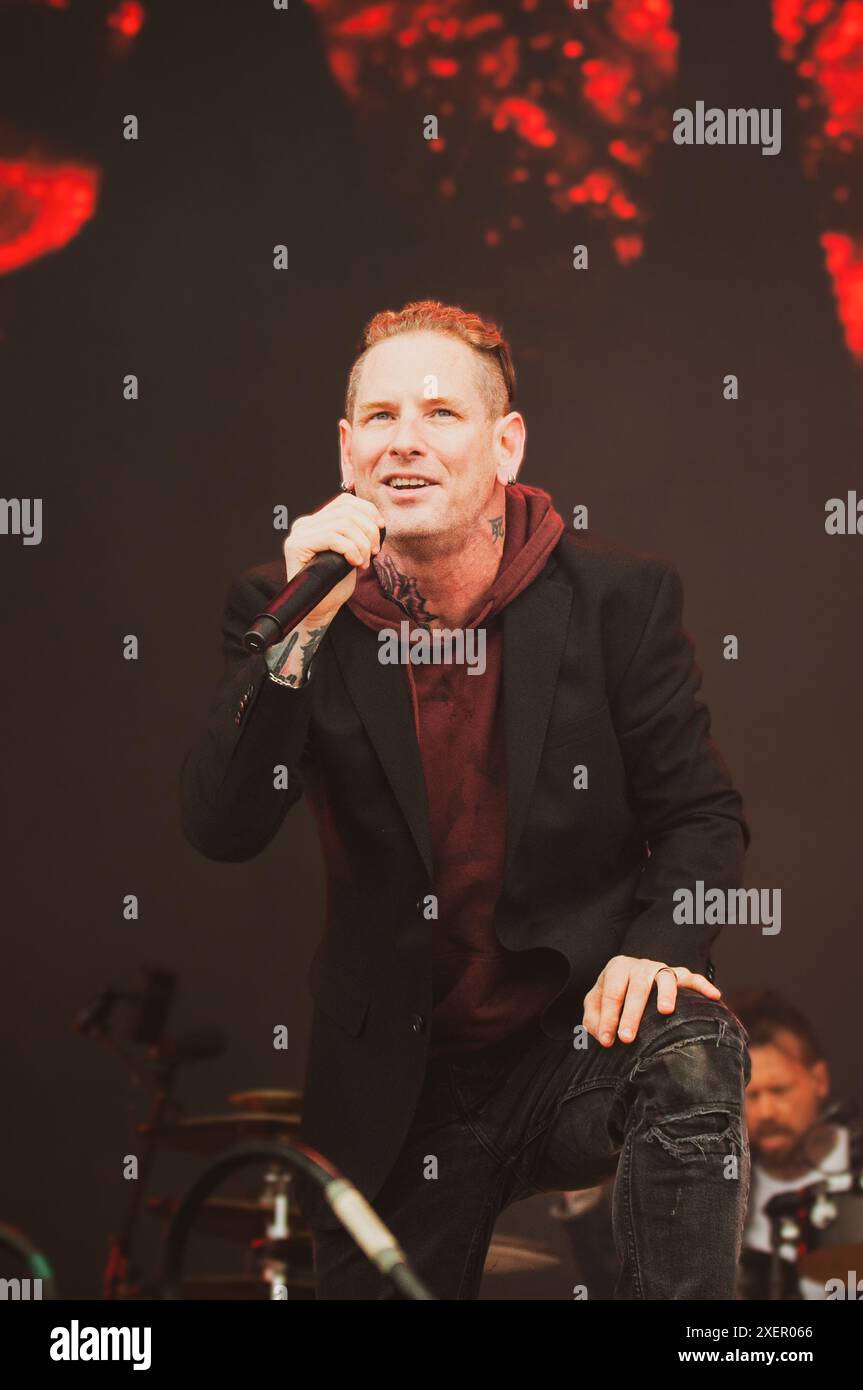 The american singer Corey Taylor performed at Danish Copenhell festival ...