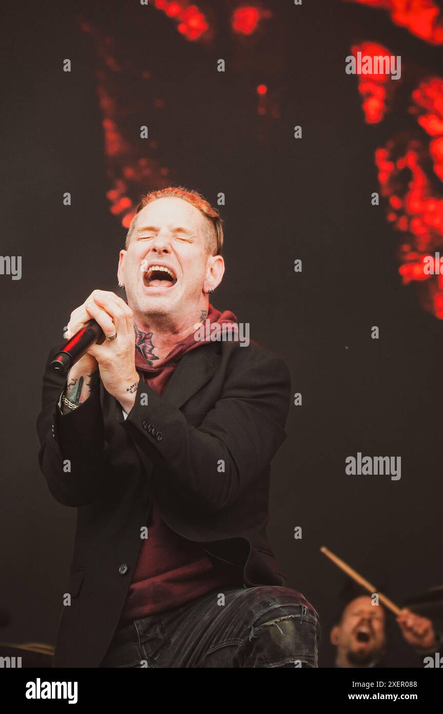 The american singer Corey Taylor performed at Danish Copenhell festival ...