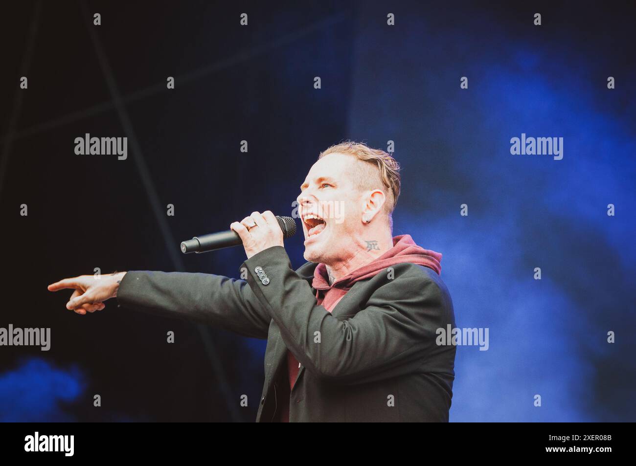 The american singer Corey Taylor performed at Danish Copenhell festival ...