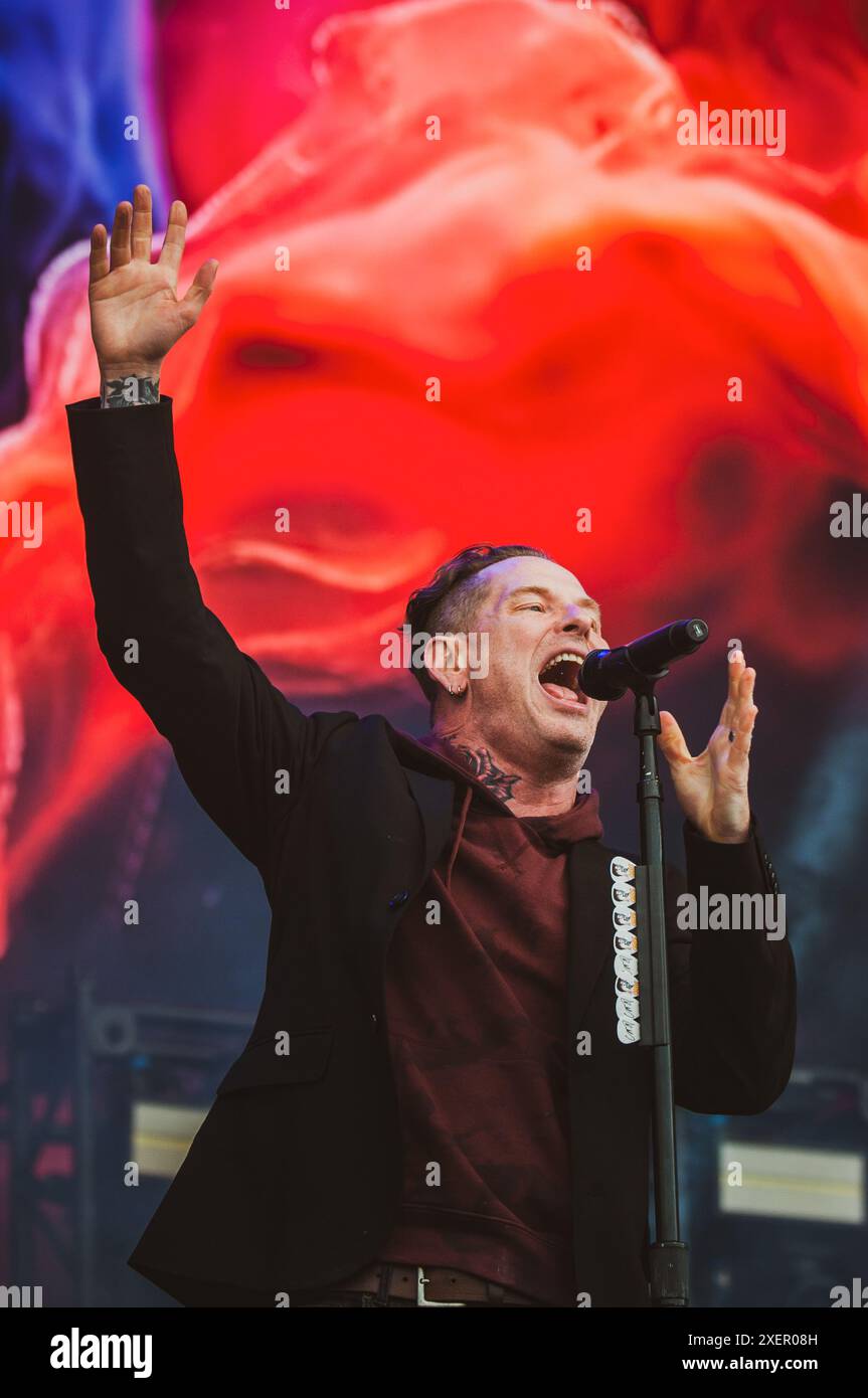 The american singer Corey Taylor performed at Danish Copenhell festival ...