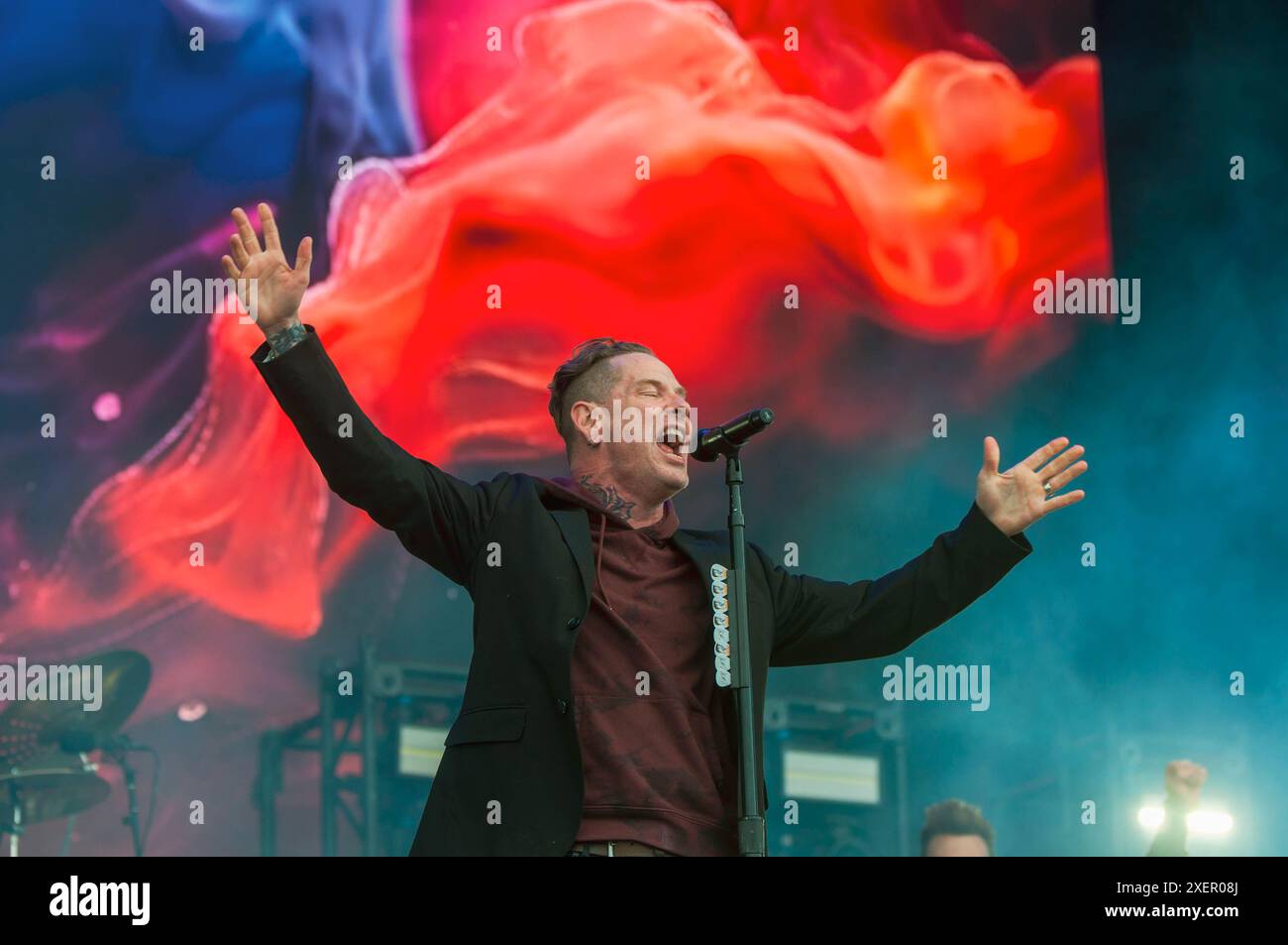 The american singer Corey Taylor performed at Danish Copenhell festival ...