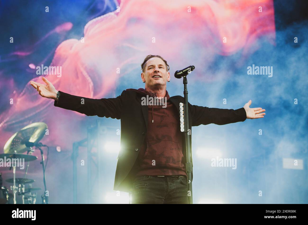 The american singer Corey Taylor performed at Danish Copenhell festival ...