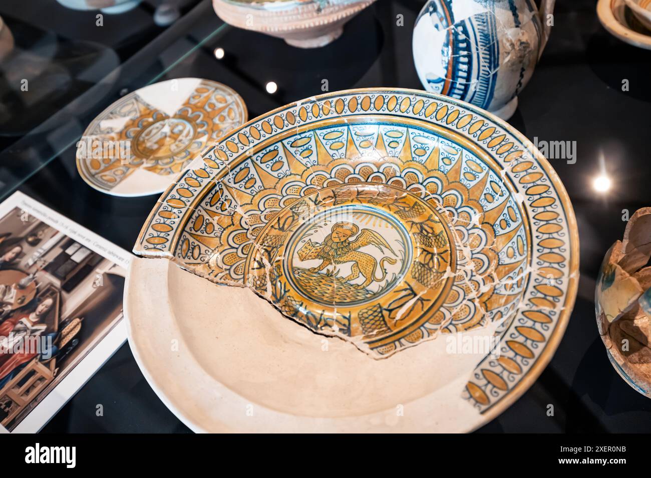 07 May 2024, Bar, Montenegro: broken plate with a dragon on it in ...