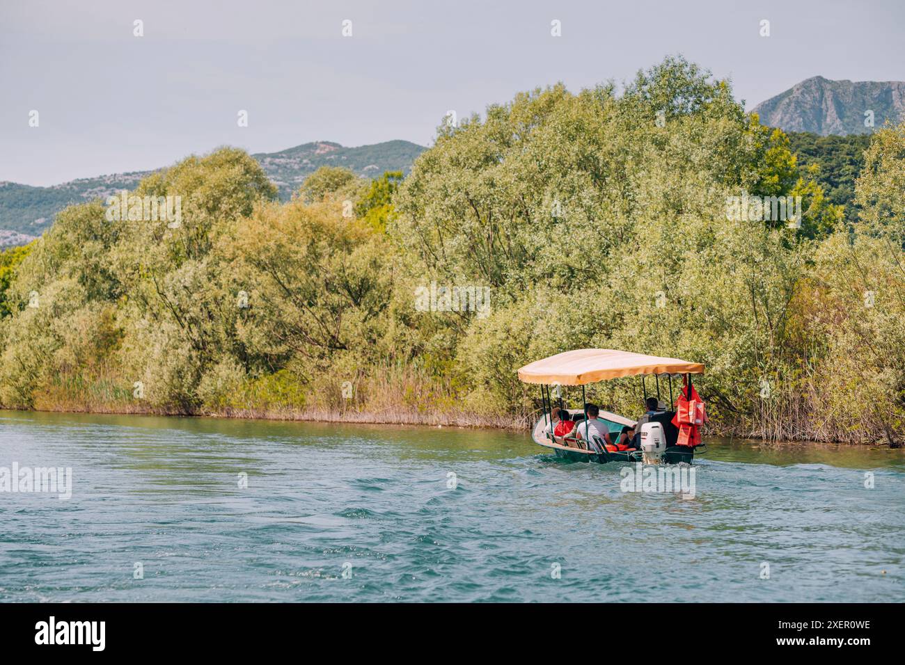 8 May 2024, Virpazar, Montenegro: scenic boat cruise on Lake Skadar in ...