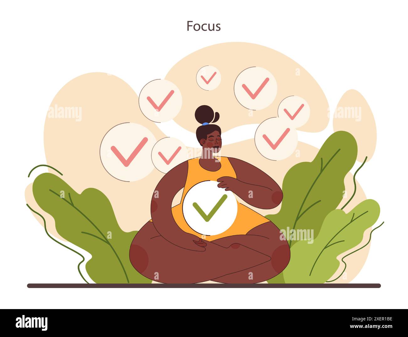 Focused business woman Stock Vector Images - Alamy