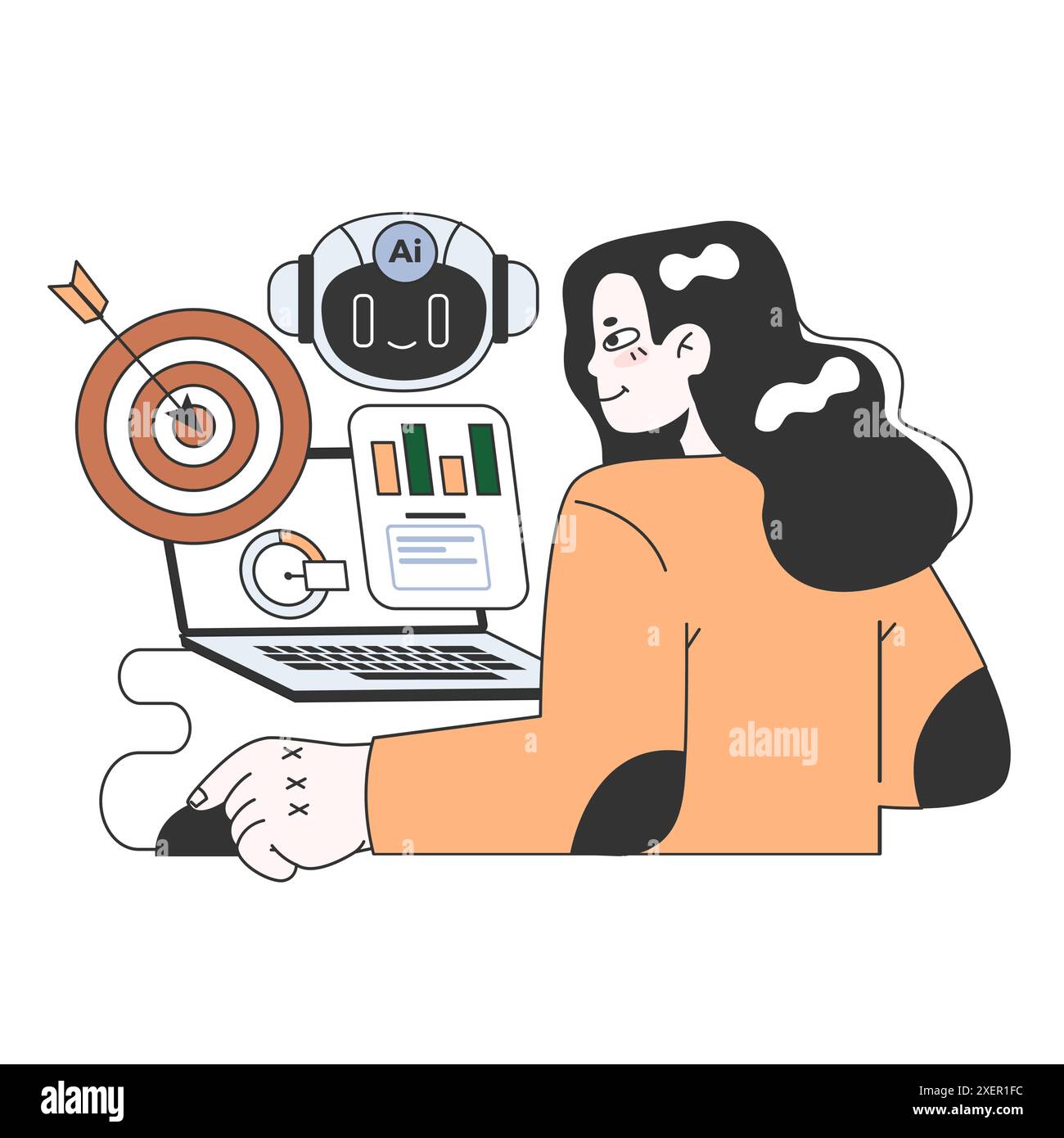 Artificial intelligence ads Stock Vector Images - Alamy